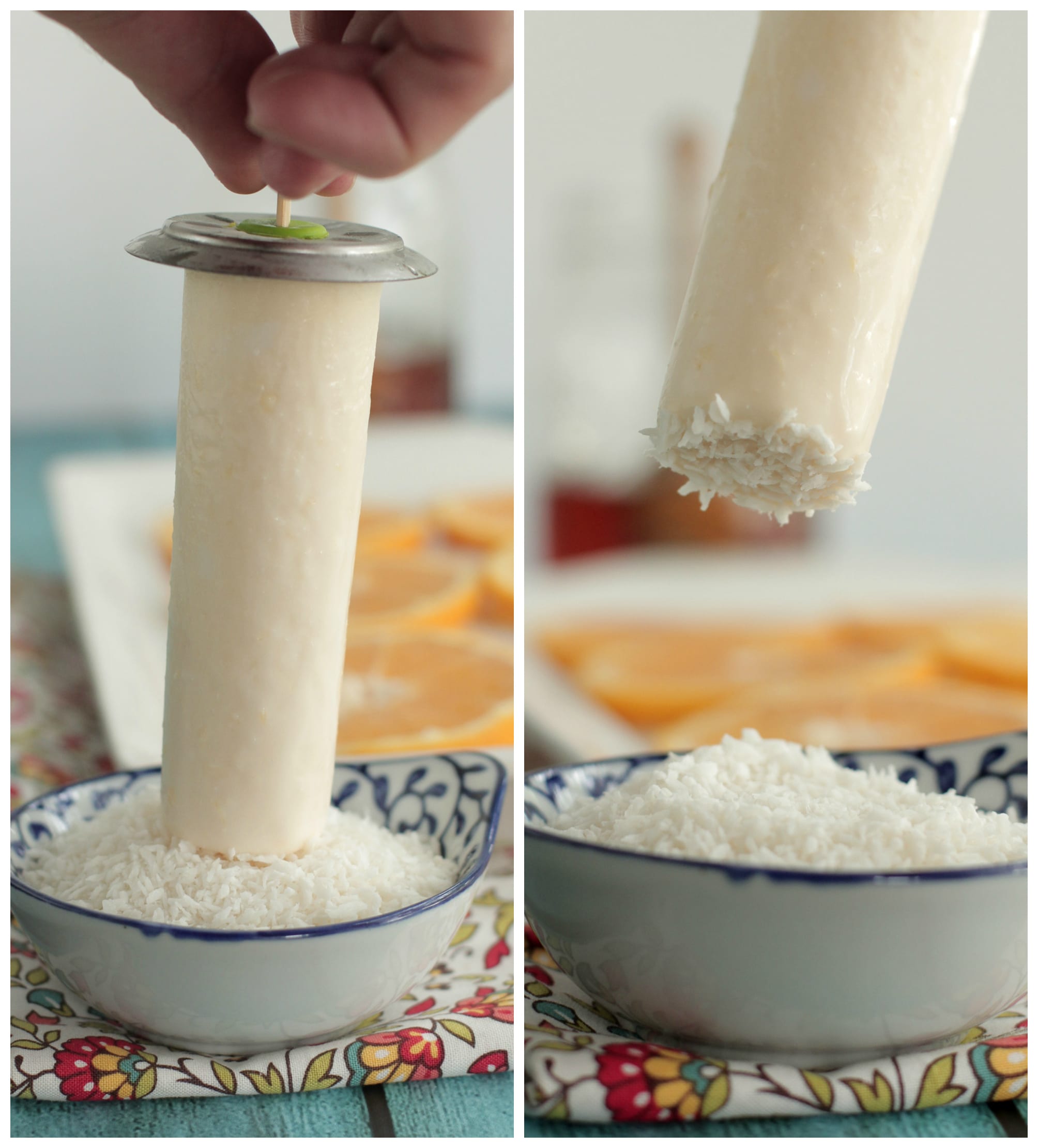 Homemade Orange Creamsicle Popsicles - Live Simply
