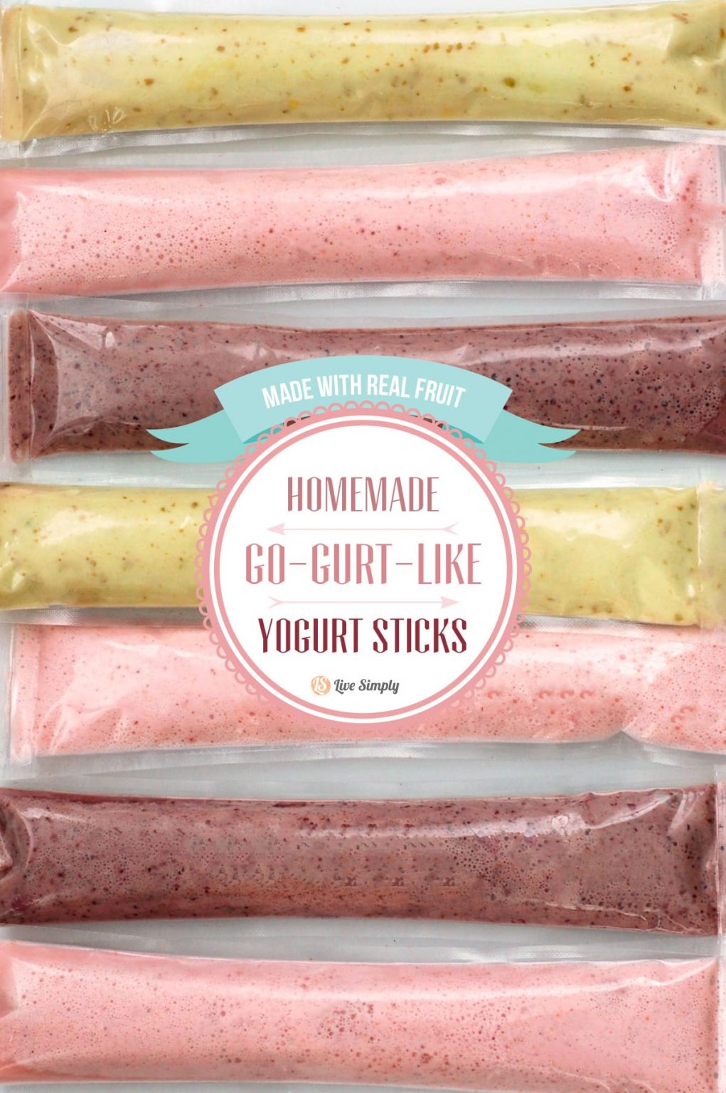 Homemade Go-Gurt-Like Yogurt Sticks - Live Simply