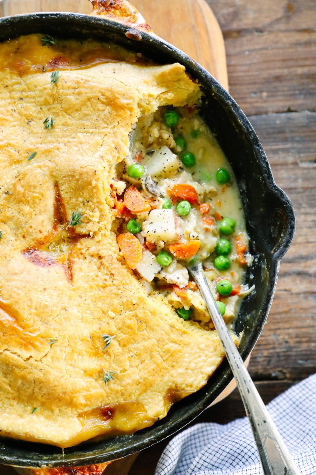 One-Skillet Classic Chicken Pot Pie - Live Simply