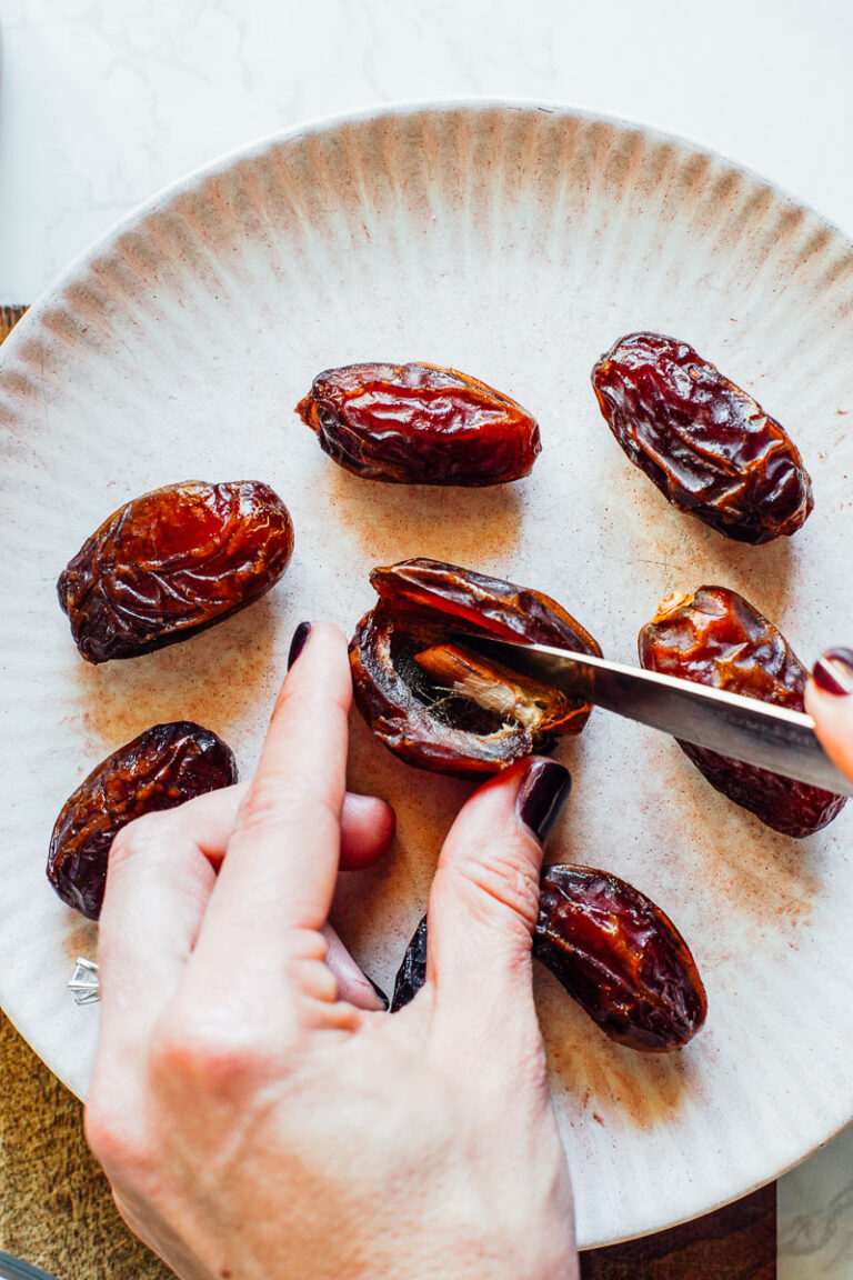 Stuffed Dates and Peanut Butter (With Chocolate Option) - Live Simply